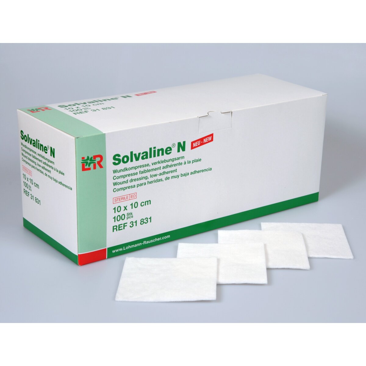 Solvaline® N, Wundkompresse, 10 x 10cm, steril, 60,14